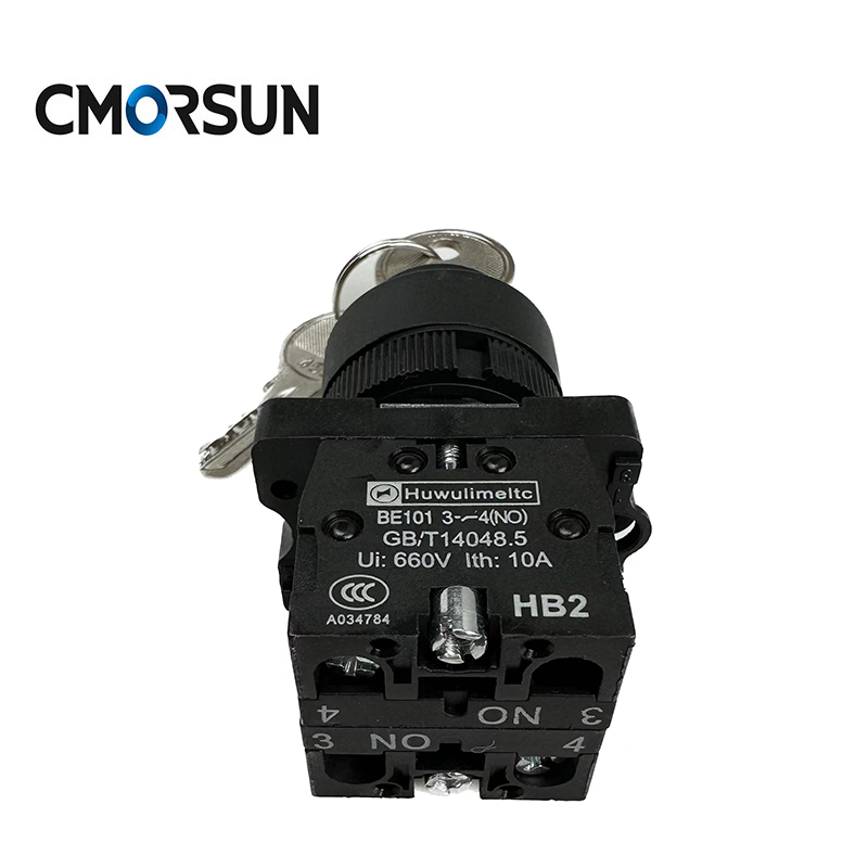 CMORSUN HB2 Key Button Switch 2/3-position Safety Lock Push Button Switch - Buy Key Button ...