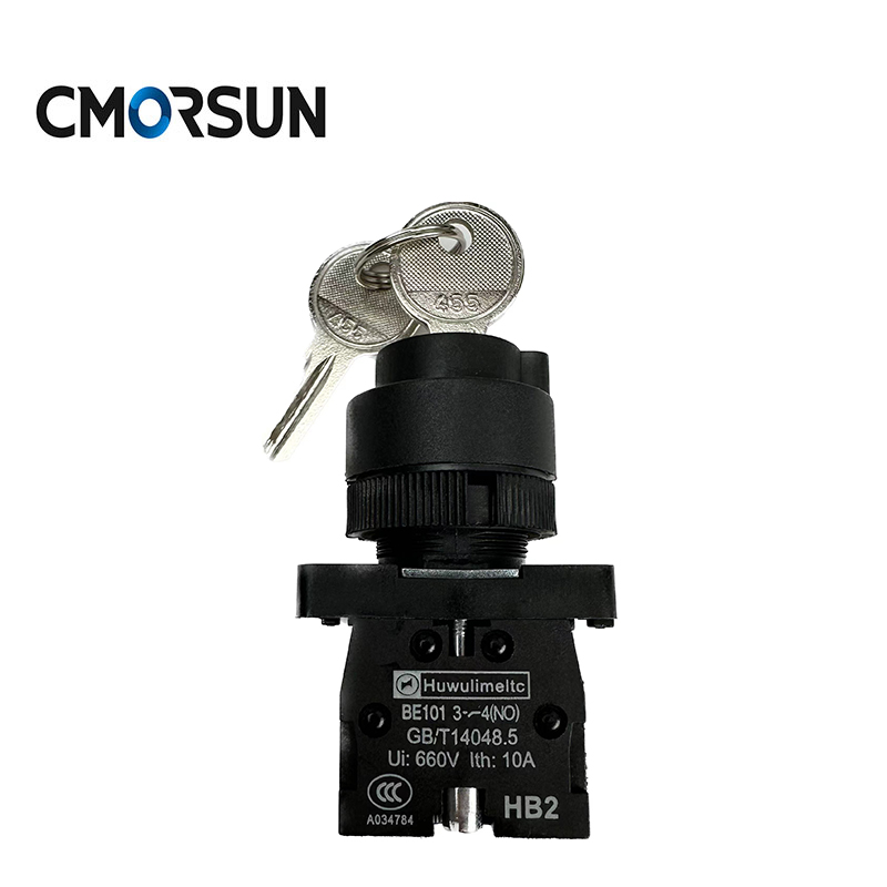 CMORSUN HB2 Key Button Switch 2/3-position Safety Lock Push Button Switch - Buy Key Button ...