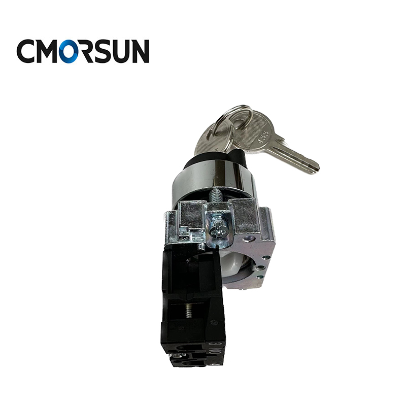 CMORSUN HB2 Key Button Switch 2/3-position Safety Lock Push Button ...